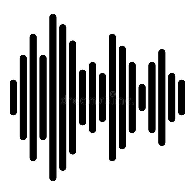 Black and White Sound Wave Design Element Representing Audio Concept ...