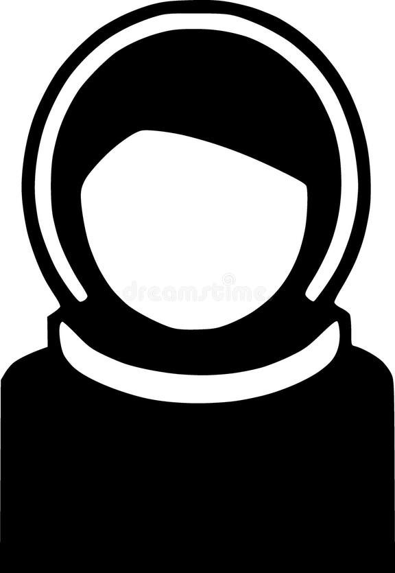 Black and White of Spaceman Cartoon Stock Illustration - Illustration ...