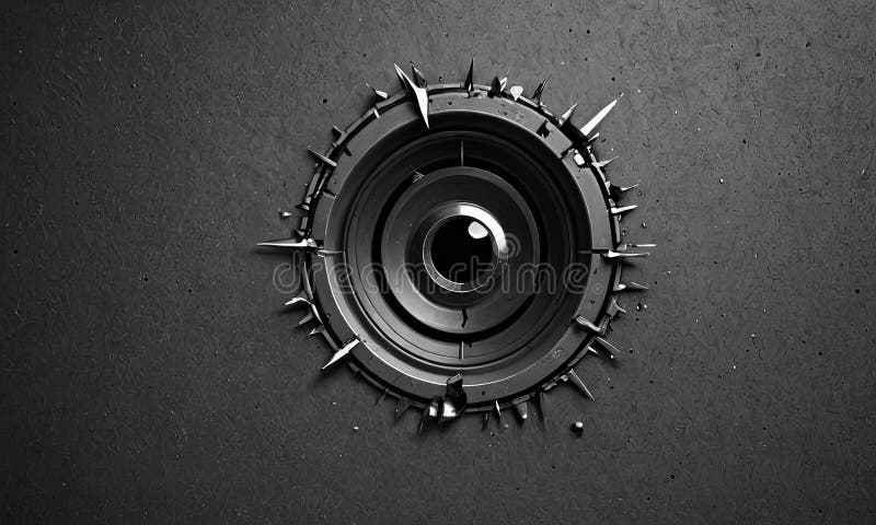 Black and White Speaker with Circular Hole in the Center, Surrounded by ...