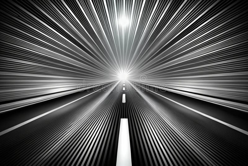 Black and White Speed Lines Vanishing Point Design Stock Illustration ...