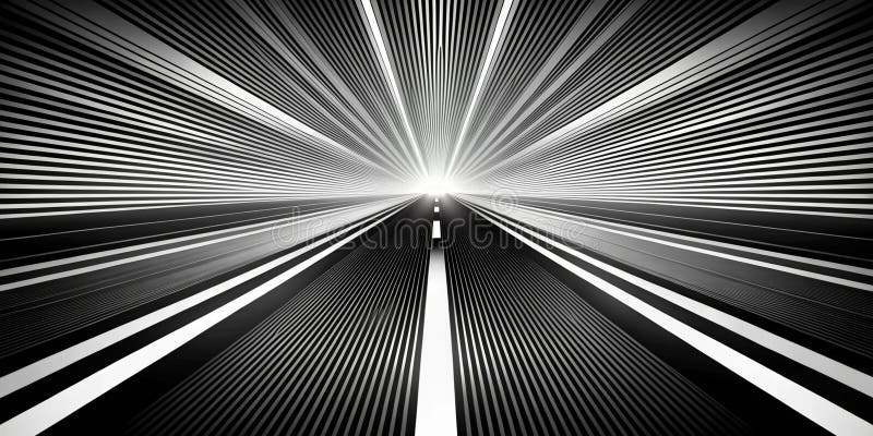 Black and White Speed Lines Vanishing Point Design Stock Illustration ...