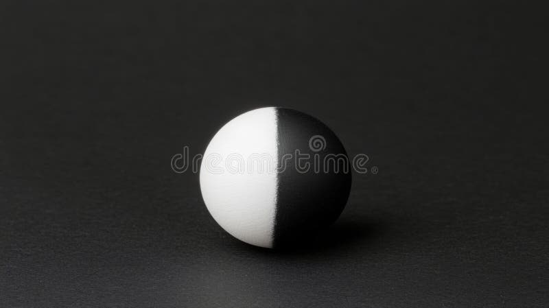 A Black and White Sphere with a Black Stripe. Stock Image - Image of ...