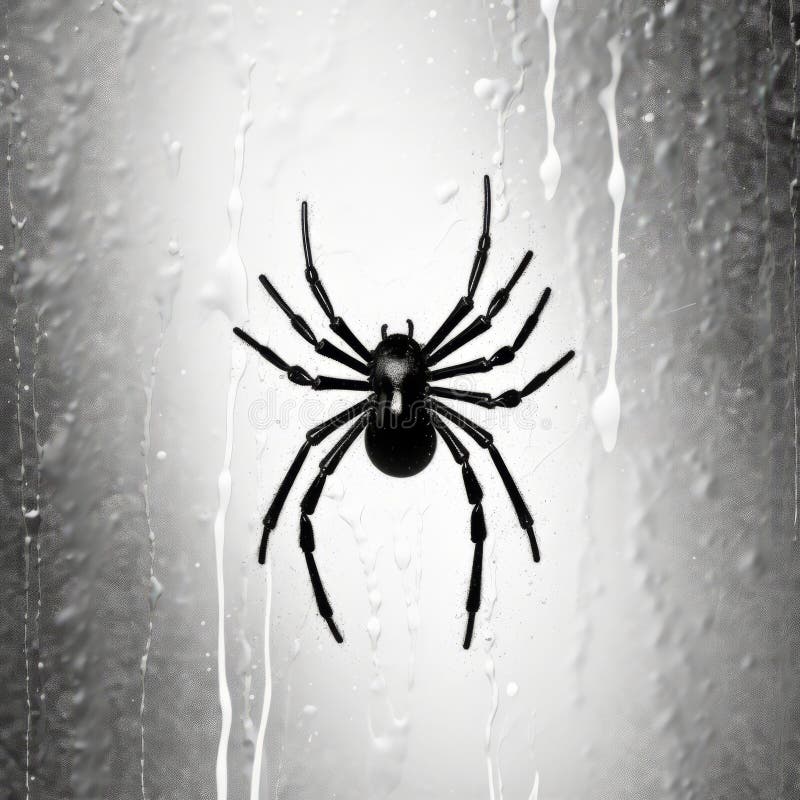 Black and White Spider: a Minimalist and Realistic Approach Stock ...