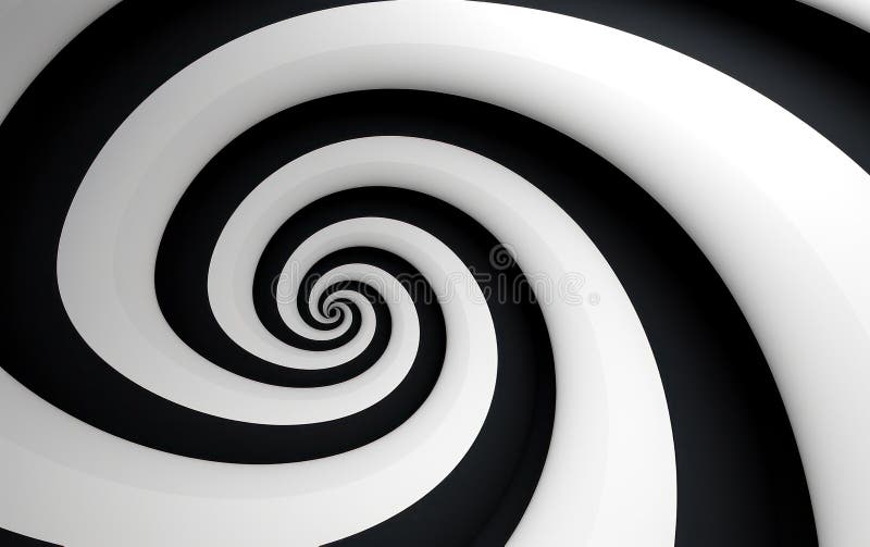 Black and White Spiral Background. Illustration AI Generative Stock ...