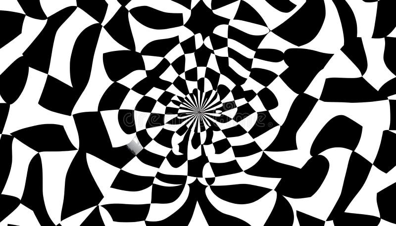 Black White Spiral Illusion, Optical Art and Hypnotic Pattern, Stock ...