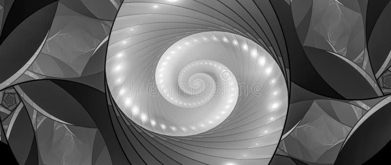 Black and White Spiral Texture Effect Stock Illustration - Illustration ...