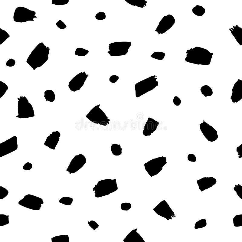 Black and White Spotted Seamless Texture. Stock Vector - Illustration ...