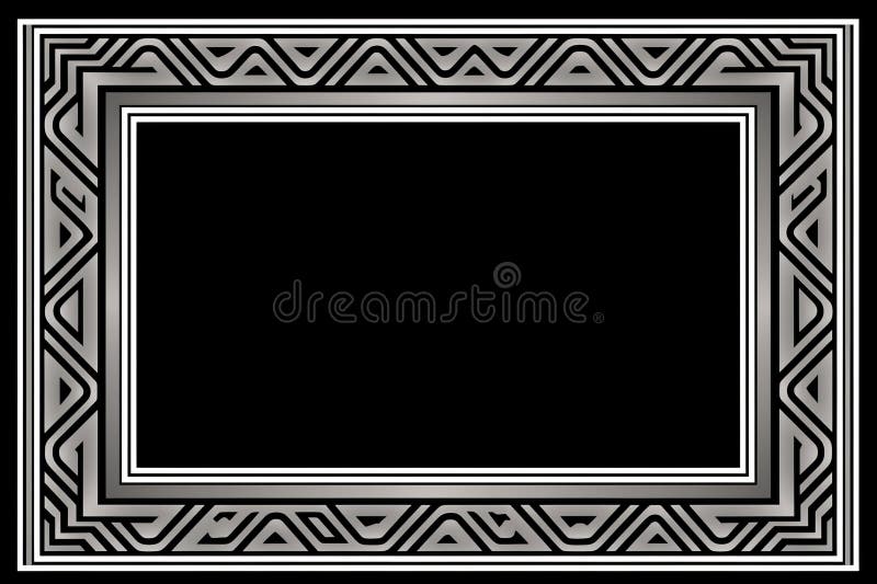 A Black and White Square Frame with an Ornate Pattern Stock ...