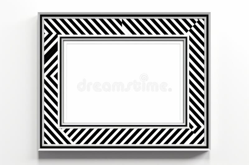 A Black and White Square Frame on a Wall Stock Illustration ...