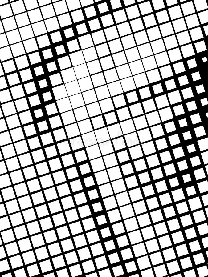 Black and White Square Halftone Mesh Pattern. Stock Illustration ...