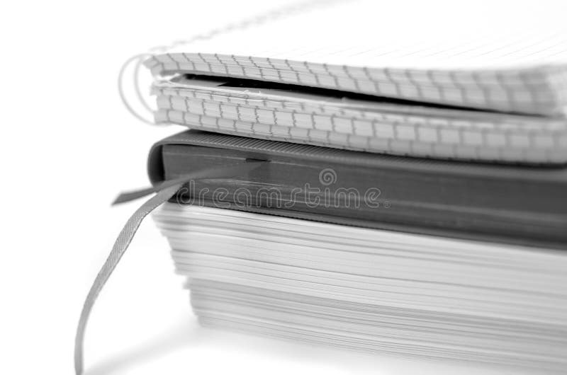 Black and White Stack of Notebooks is on a White Stock Image - Image of ... Black and White Stack of Notebooks is on a White Stock Image - Image of ...