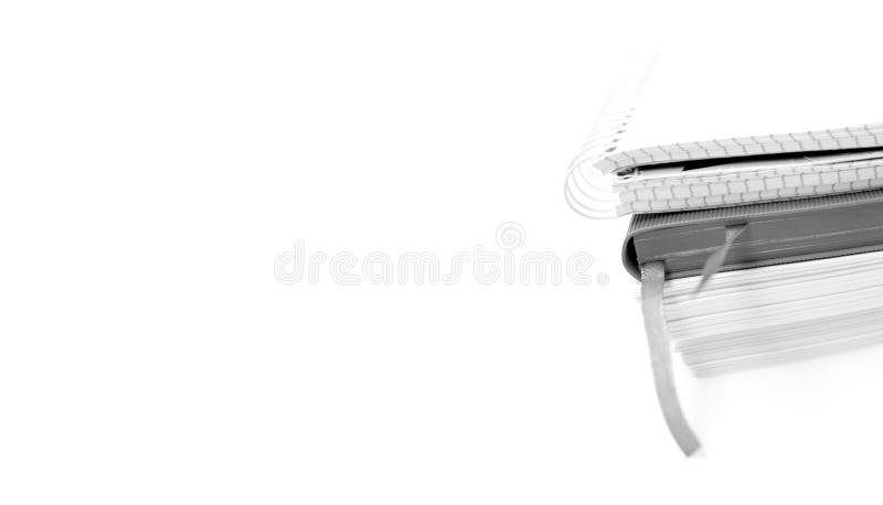 Black and White Stack of Notebooks is on a White Stock Photo - Image of ... Black and White Stack of Notebooks is on a White Stock Photo - Image of ...