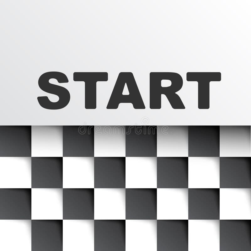 Black and White Start Background Stock Vector - Illustration of finish ...