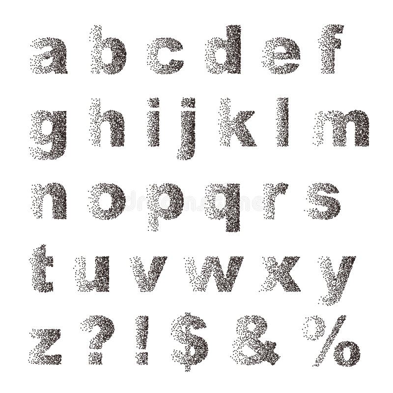 Font Retro Stipple Alphabet Retro Stock Illustrations – 46 Font Retro ...