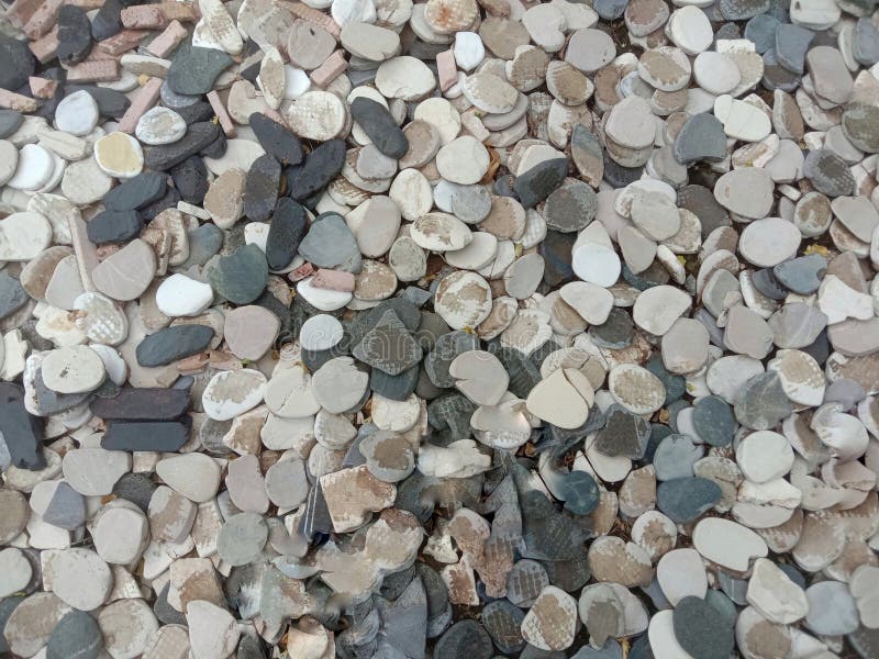 Black and White Stones Scattered Stock Photo - Image of white, black ...