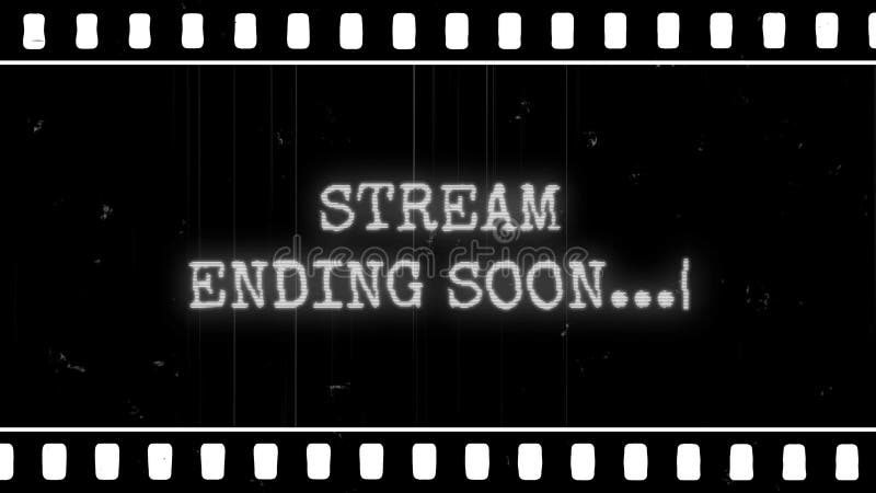 Black and White Stream Ending Soon Film Title Card Stock Video - Video ...