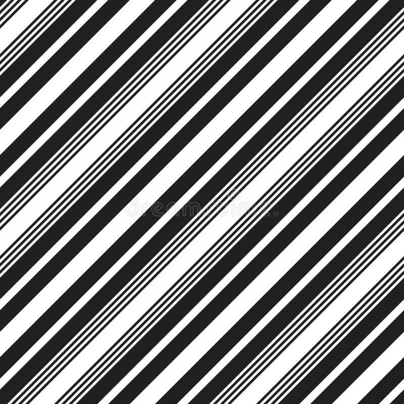 Black and White Stripe Seamless Pattern Background in Diagonal Style ...