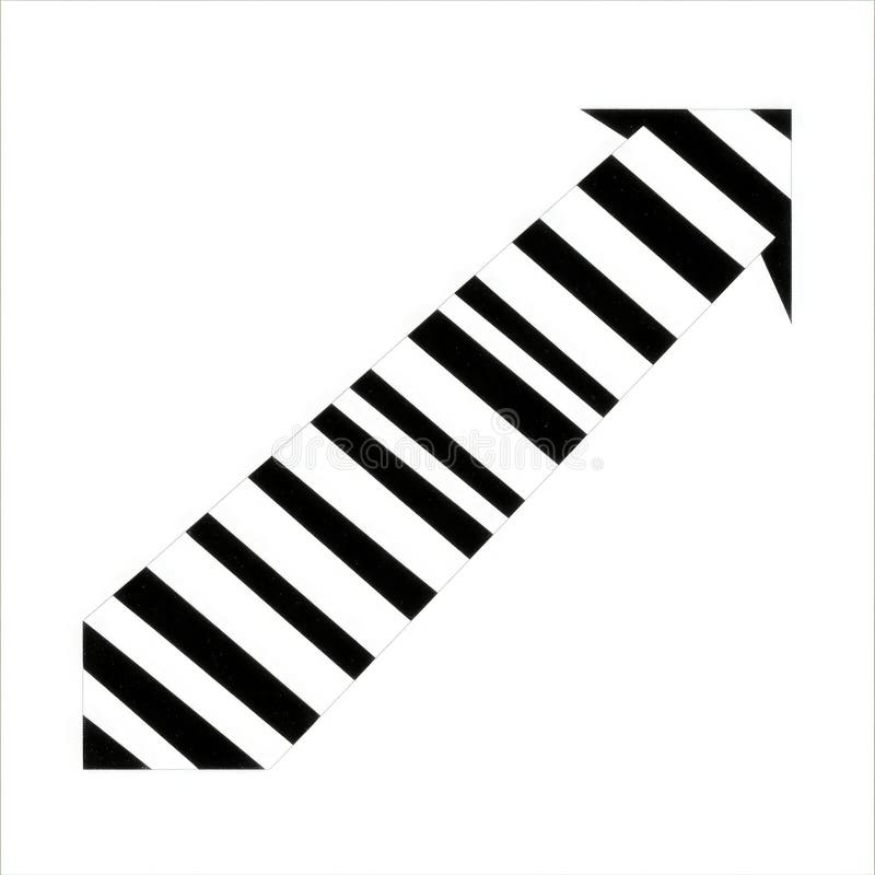 Black and White Striped Arrow Icon Stock Illustration - Illustration of ...