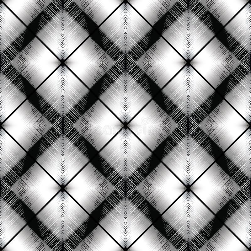 Black White Striped Check Seamless Pattern. Stock Vector - Illustration ...