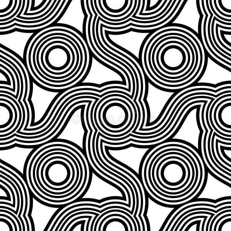 Black and White Striped Circle Pattern. Geometric Modern Style. Stock ...