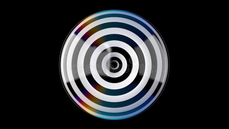 Glass Circle Shape Black Background Abstract Animation 3d Render Stock Footage Video Of