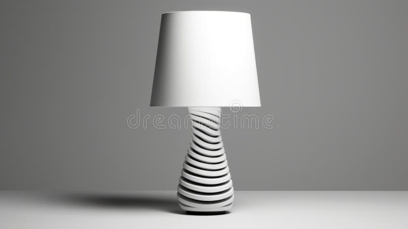 Black and White Striped Lamp - Luminous 3d Object with Dramatic ...
