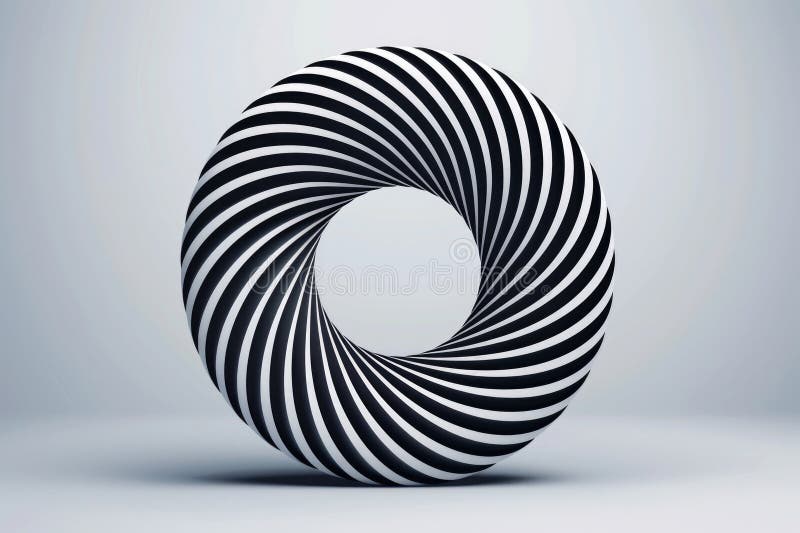 A Black and White Striped Object Placed on a White Surface, Great for ...