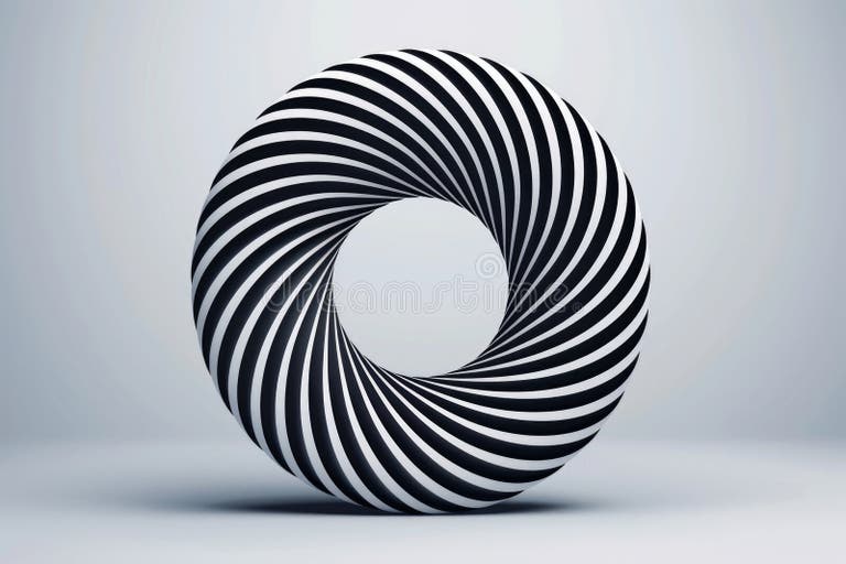 A Black and White Striped Object Placed on a White Surface, Great for ...