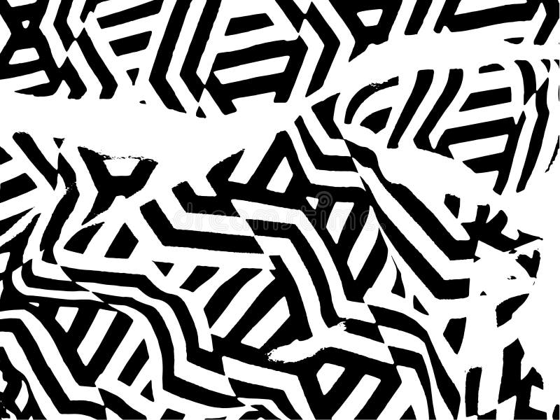 Black and White Striped Pattern. Stock Vector - Illustration of texture ...