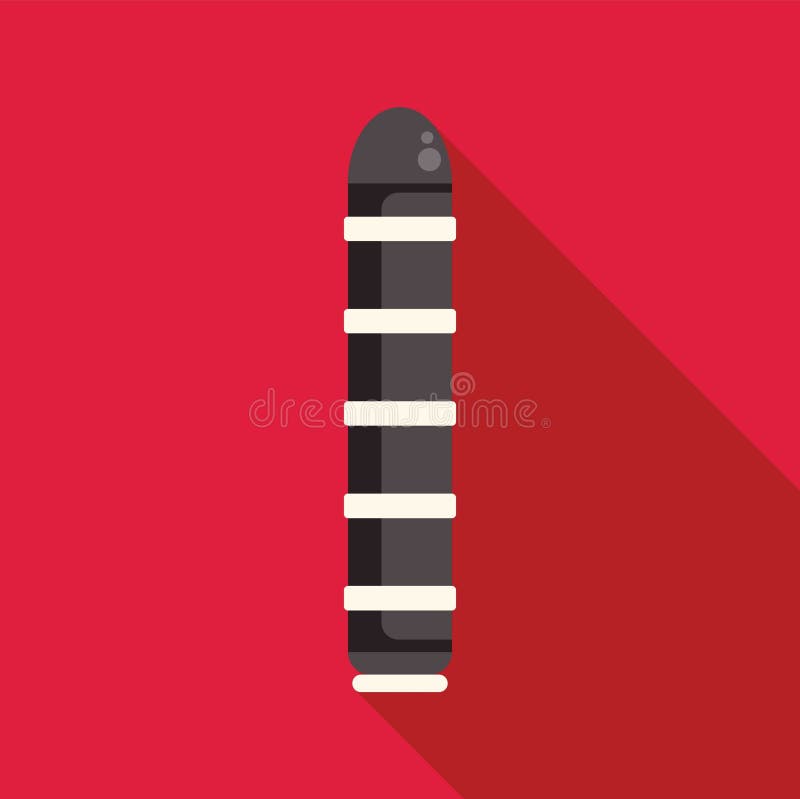 Black and White Striped Traffic Cone Standing on Red Background Stock ...