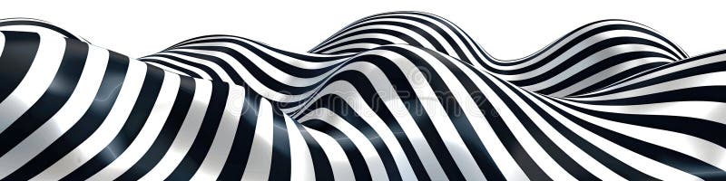 A Black and White Striped Wave Stock Image - Image of modern, backdrop ...