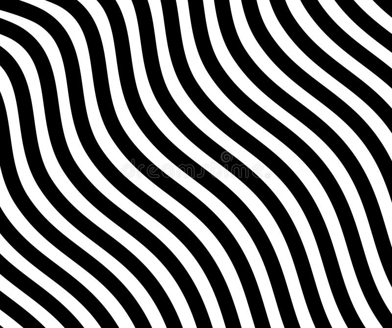 Black and White Stripes - Wave Texture Background Stock Illustration ...