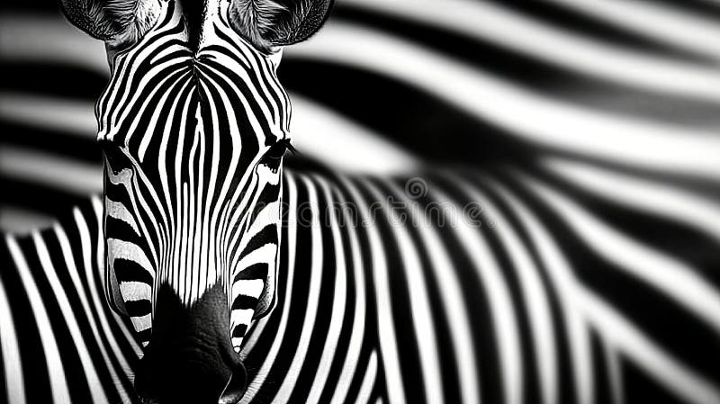 Zebra Stripes Creating Stunning Black and White Pattern Stock ...