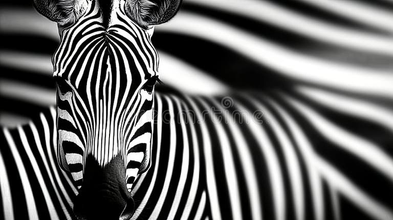 Zebra Stripes Creating Stunning Black and White Pattern Stock Illustration - Illustration of ...