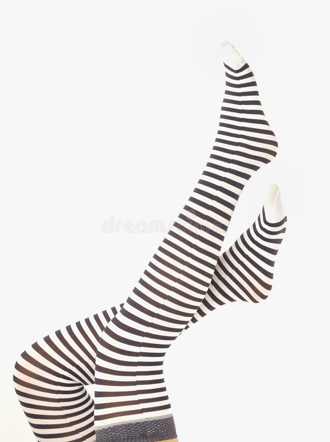 Black and White Stripped Socks Stock Photo - Image of girl, healthcare ...