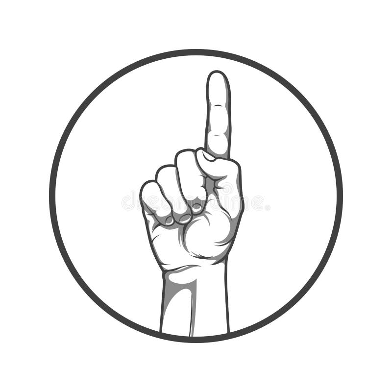 One Finger stock illustration. Illustration of fingers - 1510254
