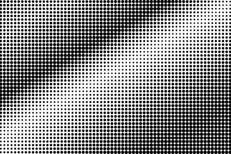 Black White Subtle Contrast Dotted Gradient. Half Tone Background Stock ...