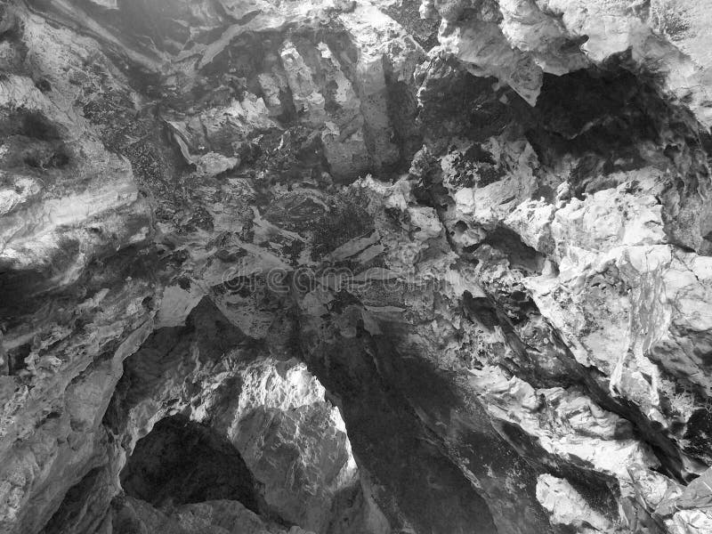 Black and White Sun Beam in Cave Stock Photo - Image of deep, earth ...