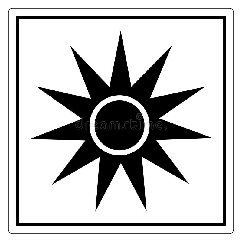 Black and White Sun Symbol with Radiating Rays in Geometric Design ...