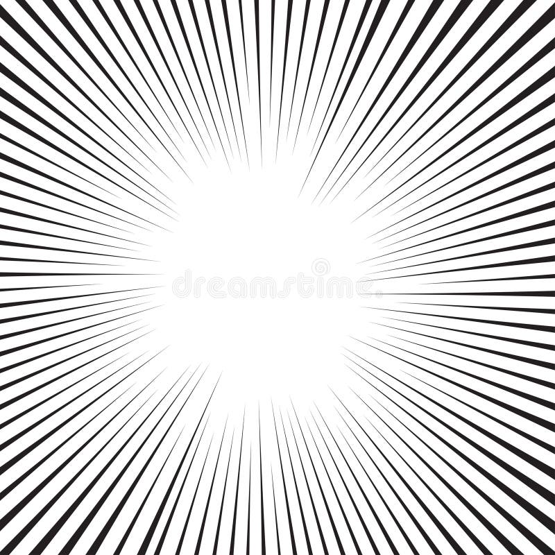 Black and White Sunburst Pattern, Vector Design, Radiating Lines. Stock ...