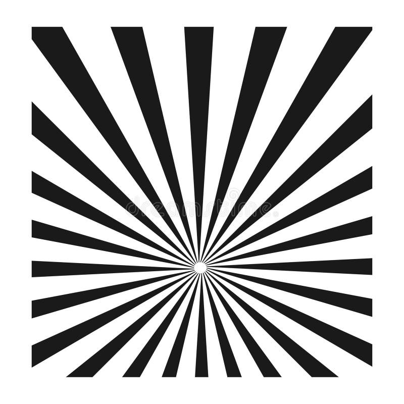 Black and White Sunburst Pattern. Vector Illustration, Sunburst Vector ...