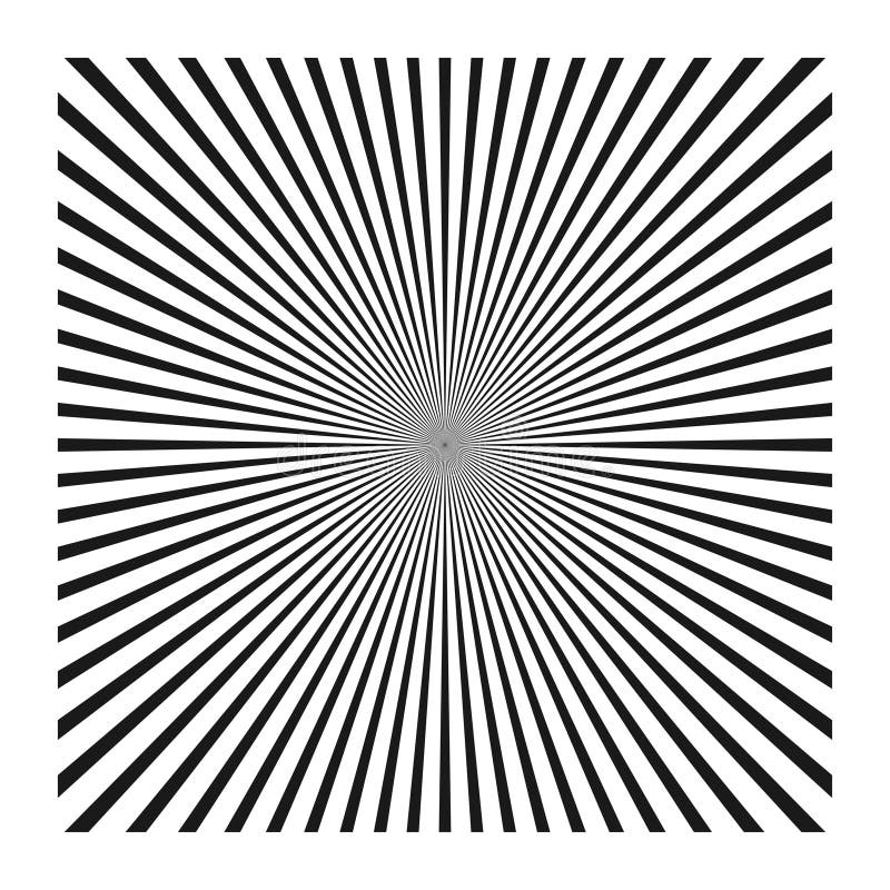 Black and White Sunburst Pattern. Vector Illustration, Sunburst Vector ...