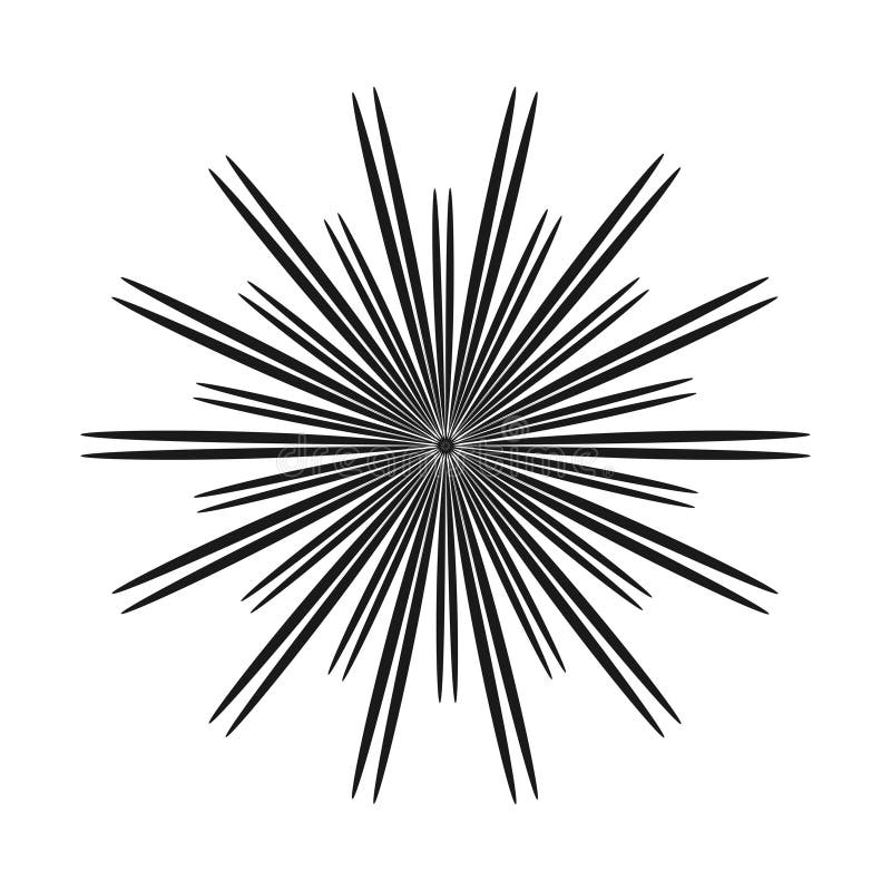 Black and White Sunburst Pattern. Vector Illustration, Sunburst Vector ...