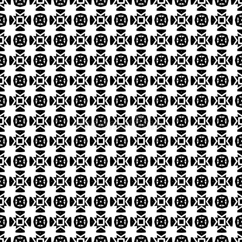 Black and White Surface Pattern Texture. Bw Ornamental Graphic Design ...