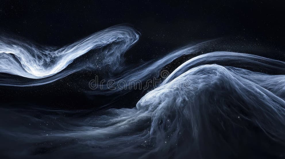 Black and White Swirl Pattern in the Air Creating Abstract Design Stock ...