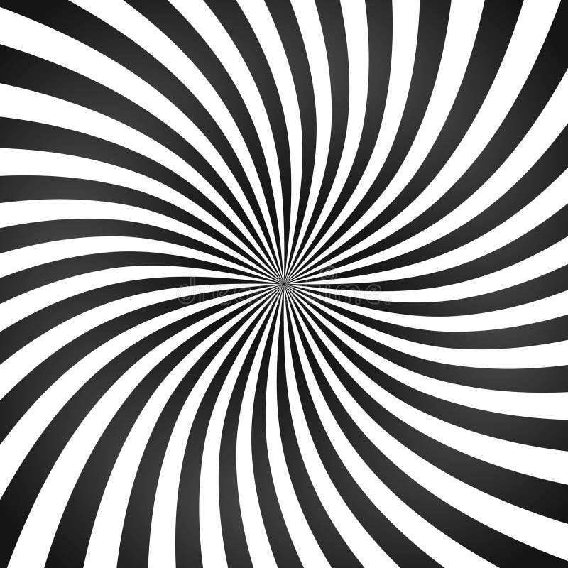 Black and White Swirling Radial Background Helix Rotation Rays Stock ...