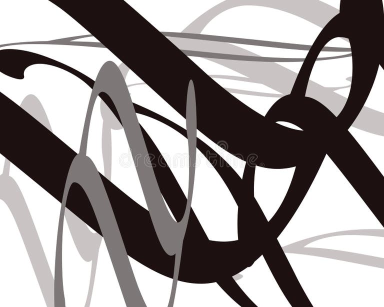 Black and white swoops stock illustration. Illustration of white - 3434686