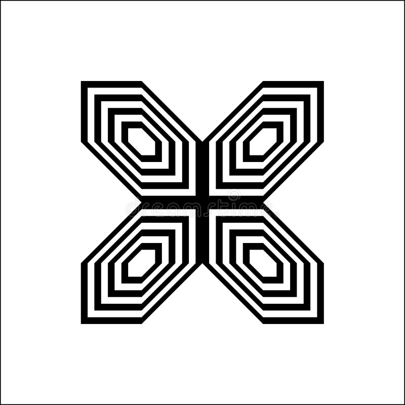 Black and White Multiply Symbol on White Background. Stock Illustration ...