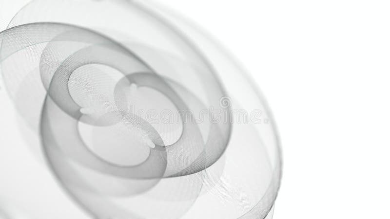 Black and White Symmetric Spirograph Art Drawing, Looping Motion ...