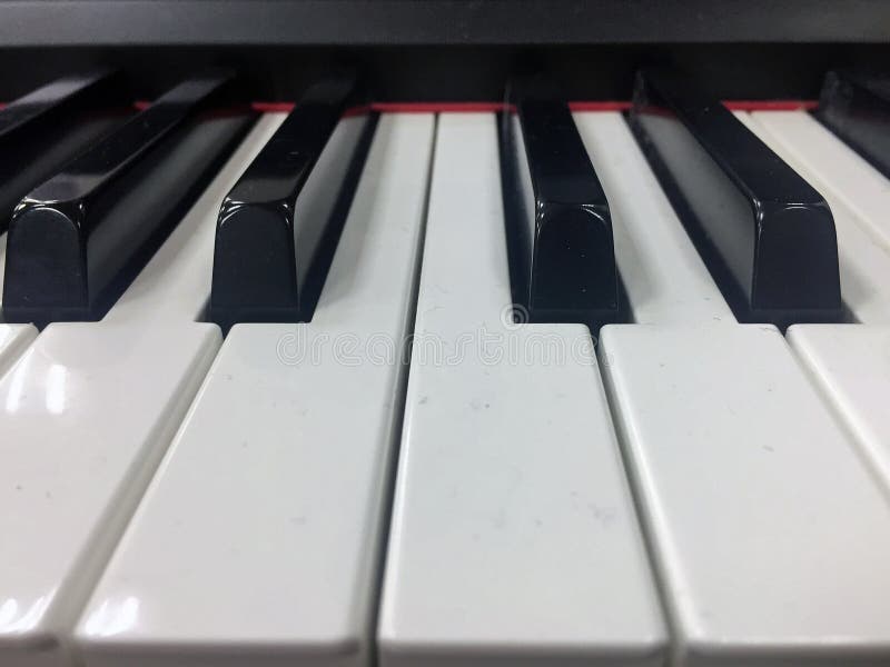 Black and White Piano Keys Close Up Stock Image - Image of white, notes ...